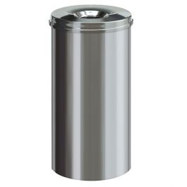 Vlamdovende papierbak 50 liter RVS VB 105004